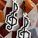 Treble Clef Bead Stitch Earrings - Etsy