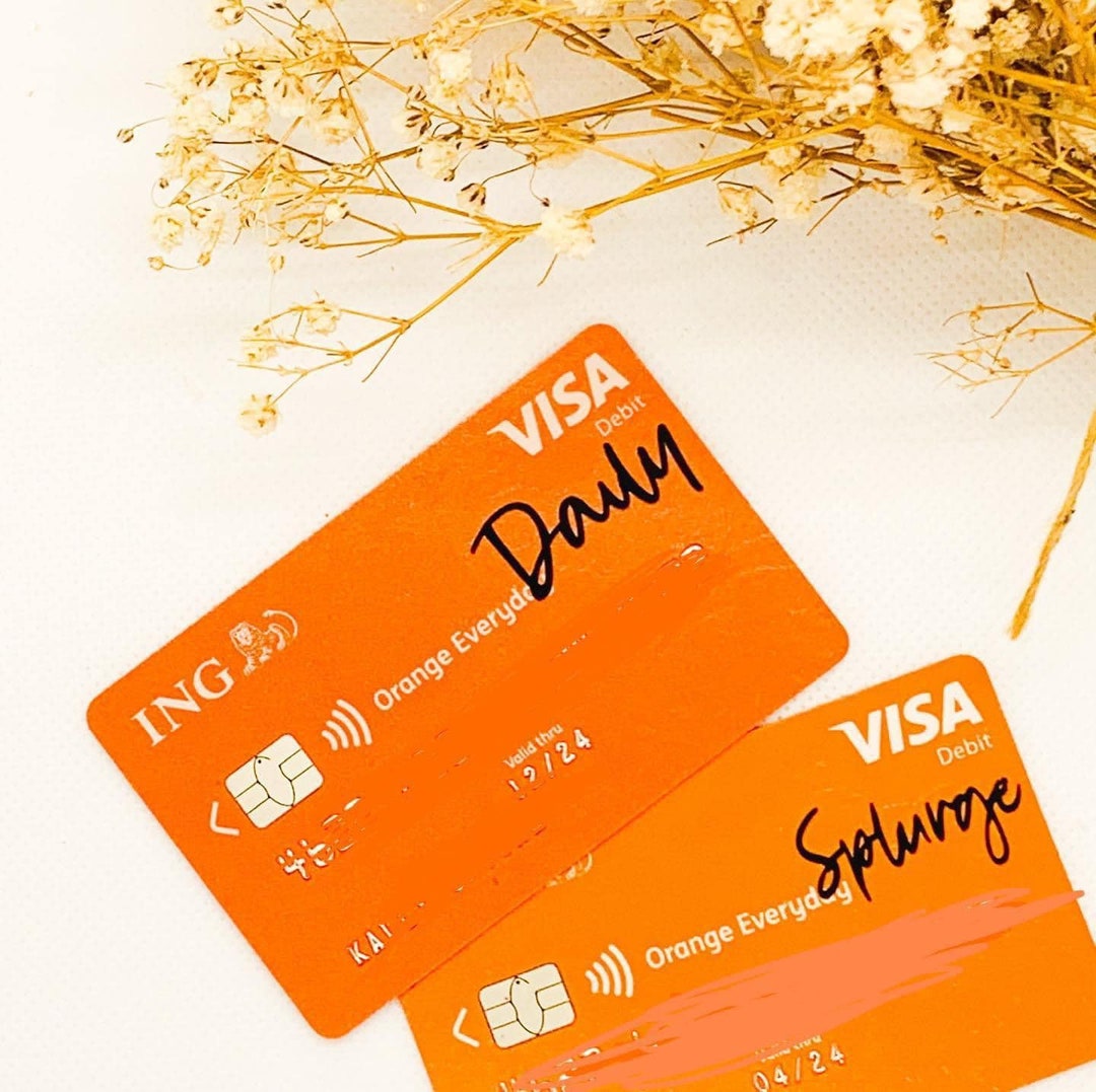 5 Bank Card Labels - Etsy