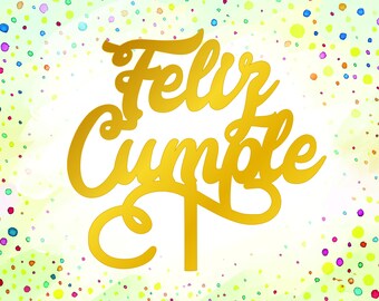 Feliz Cumple Cake Topper | Etsy