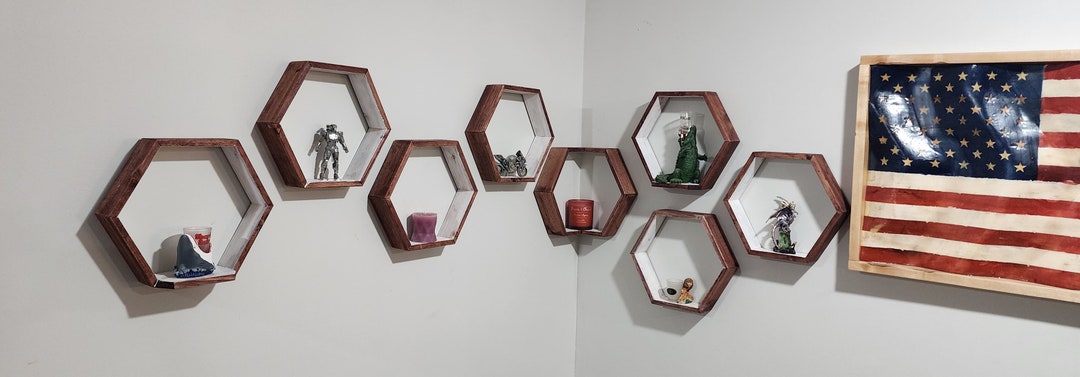 Hexagon Shelf Plans, With Deep Shelves and Different Style Inserts. - Etsy
