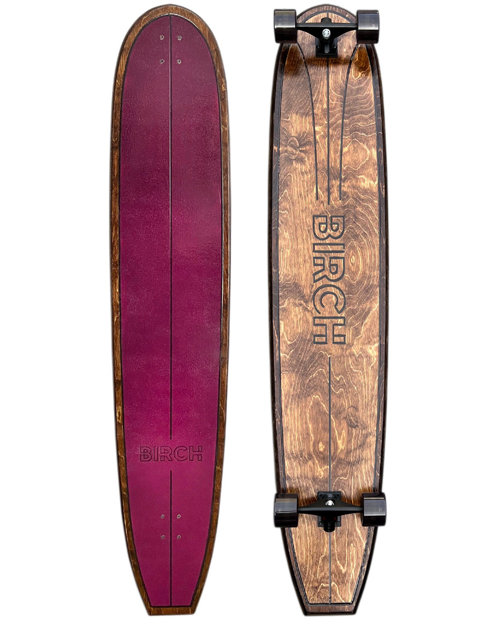 BIRCH 60" LOG Surf Inspired Longboard Cruiser Skateboard Complete Setup ...