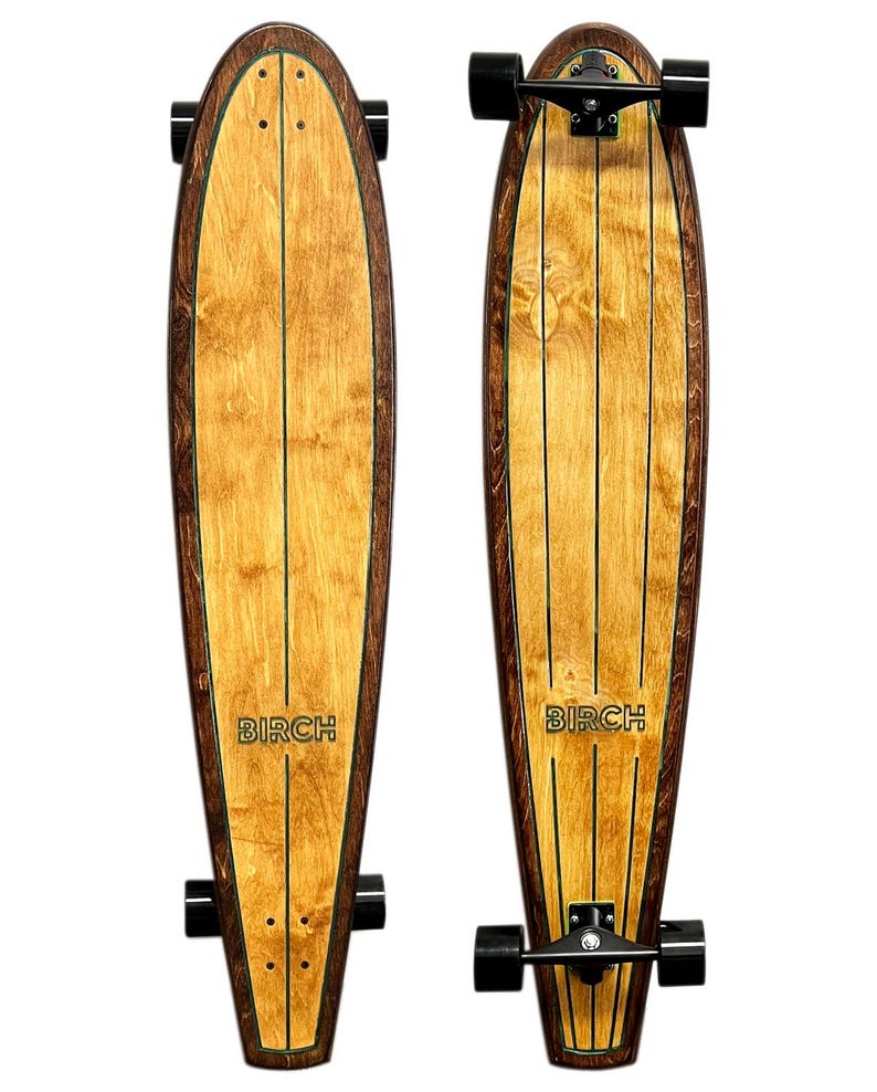 BIRCH 48" Classic Retro Longboard Cruiser Skateboard Complete Setup ...