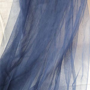 Dark Blue Navy Blue Netting Mesh Fabric, Tulle Fabric by the Yard Multi ...