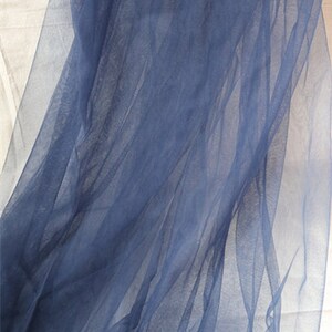 Navy/ Dark Blue Tulle Fabric by the Yard, Very Good Quality Netting ...