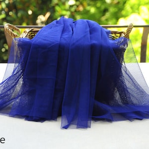 Dark Blue Netting Mesh Fabric, Navy Blue Tulle Fabric by the Yard ...