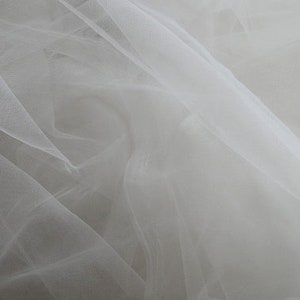 Off White Soft Tulle Fabric by the Yard, Soft Netting Mesh Fabrics for ...