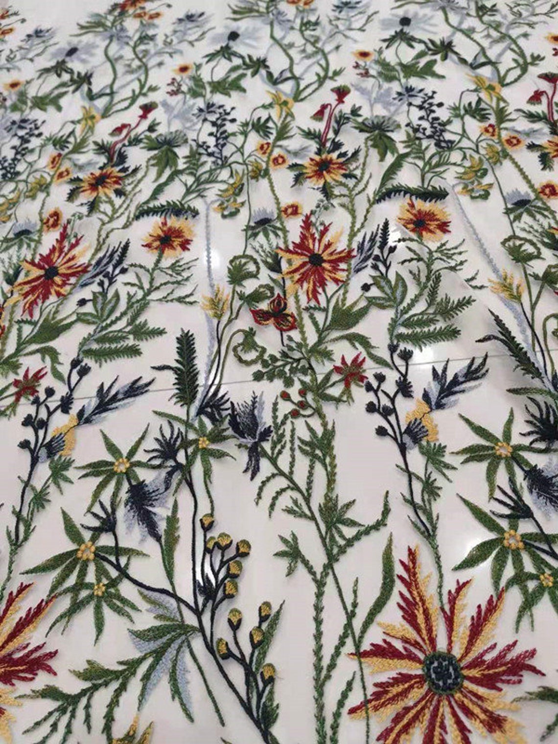 Fine Quality Heavy Embroidered Floral Lace Fabric Huate - Etsy