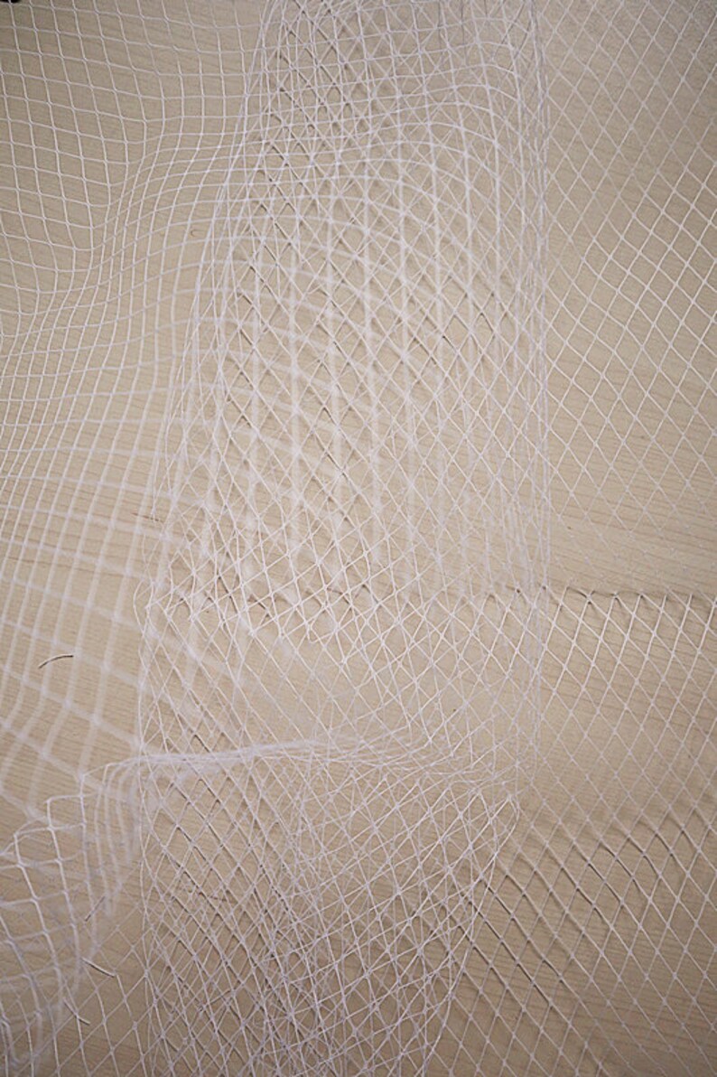 Black or white Diamond mesh netting fabric by the yard very | Etsy