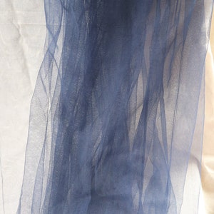 Navy/ Dark Blue Tulle Fabric by the Yard, Very Good Quality Netting ...