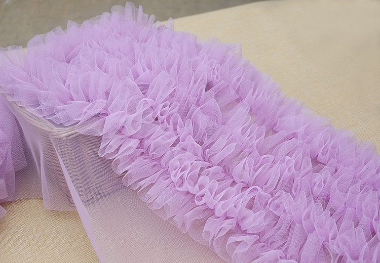 Light Pink Ruffled Tulle Fabric 3D Ruffled Lace Trim Tutu - Etsy