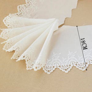 Floral Scalloped Edge Lace Trim, Embroidered Lace Trim Fabric by the ...