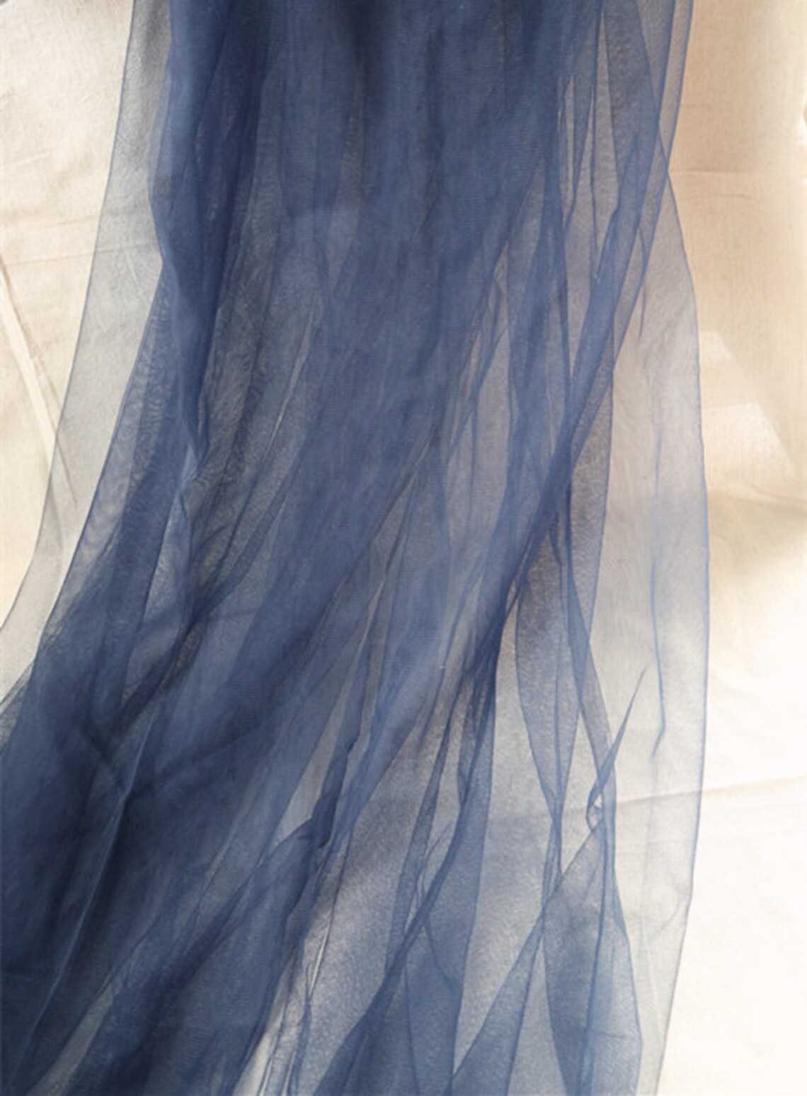 Navy/ dark blue tulle fabric by the yard very good quality | Etsy