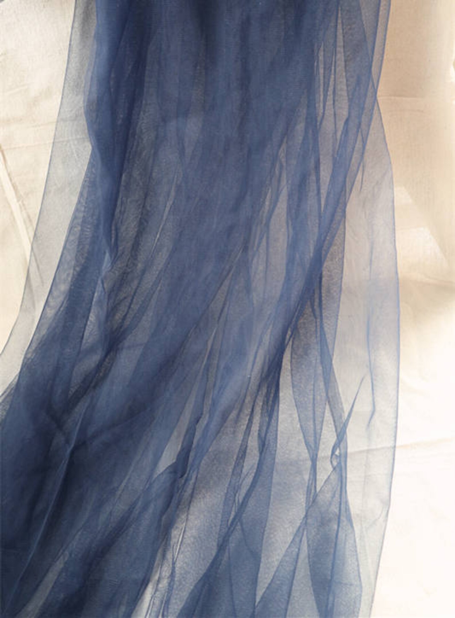 Dark Blue Navy Blue Netting Mesh Fabric, Tulle Fabric by the Yard Multi ...