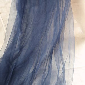 Dark Blue Navy Blue Netting Mesh Fabric, Tulle Fabric by the Yard Multi ...