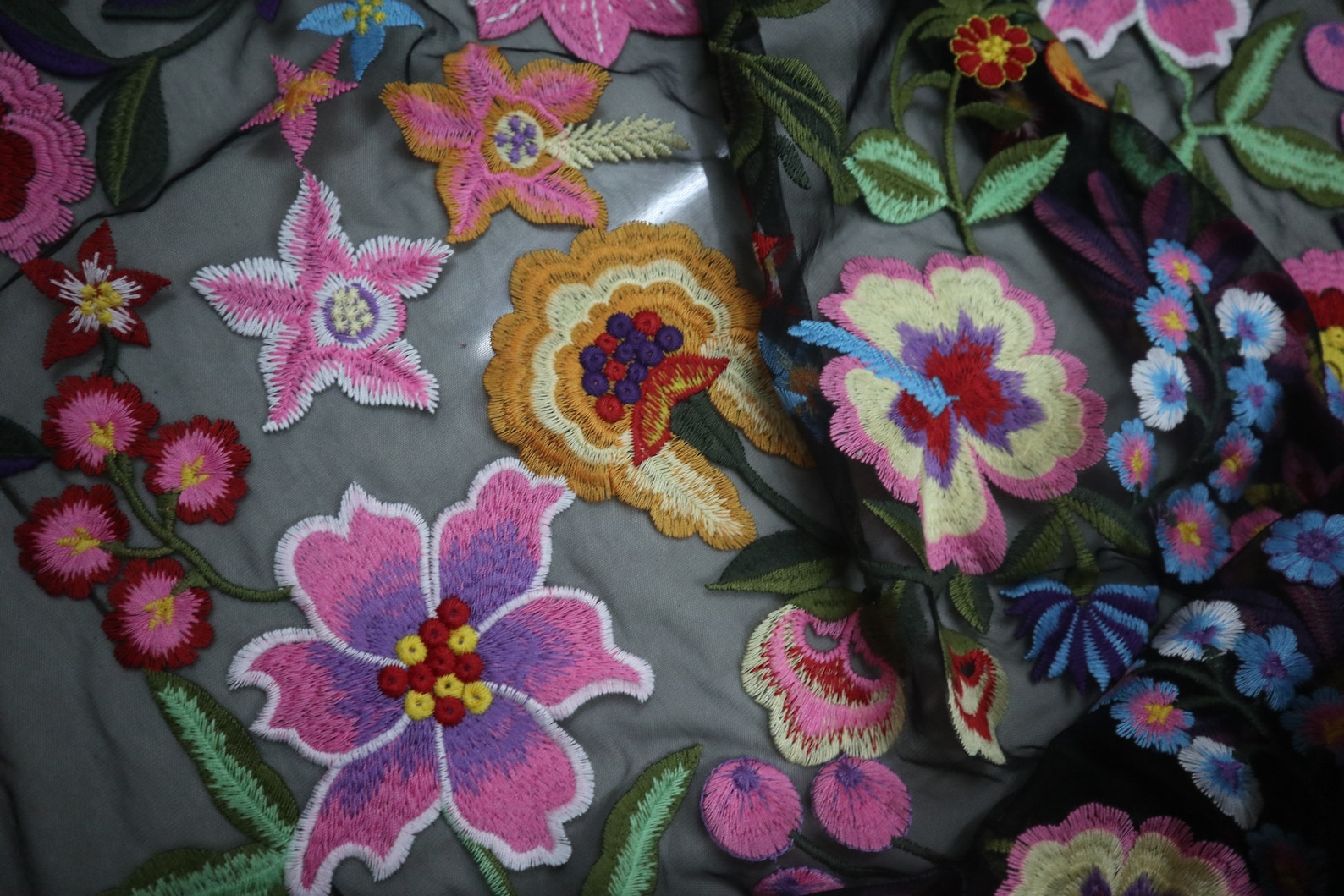 Multi Colors Heavy Embroidered Floral and Butterfly Lace - Etsy