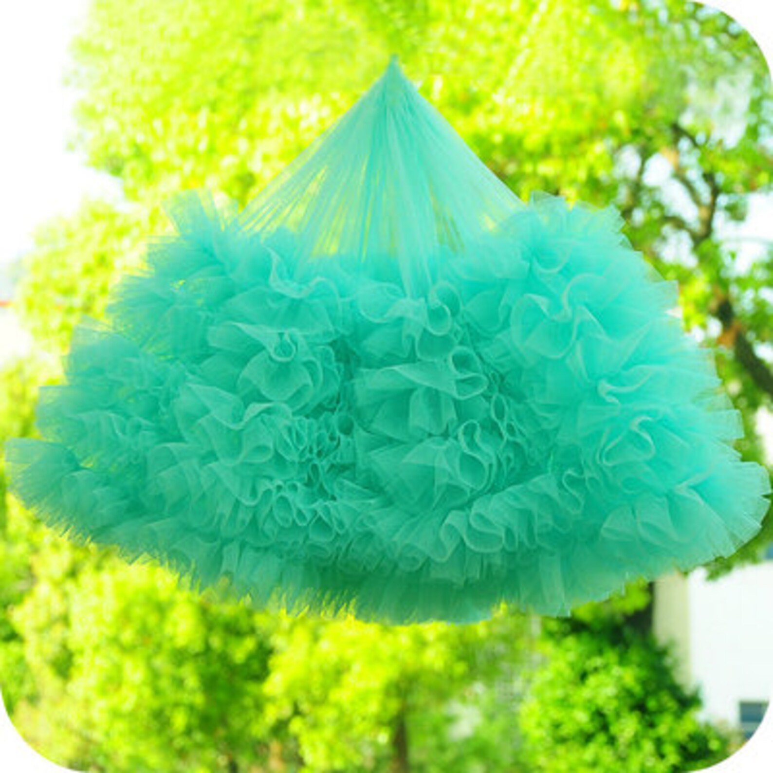 Light Pink Ruffled Tulle Fabric, 3D Ruffled Lace Trim, Tutu Dress ...