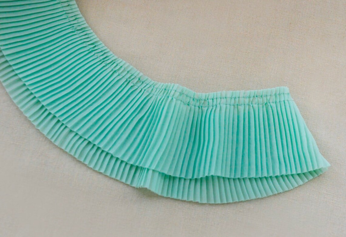 Chiffon Pleated Ruffled Fabric Trim by the Yard Multi Colors | Etsy