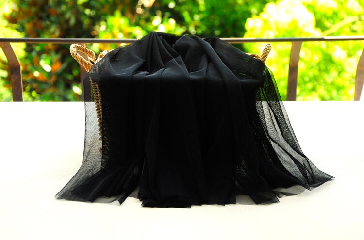 Dark Blue Navy Blue Netting Mesh Fabric, Tulle Fabric by the Yard Multi ...