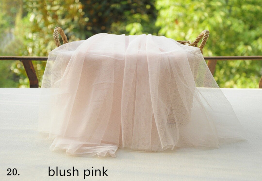 Blush Pink Tulle Fabric by the Yard, Very Good Quality Netting Tulle ...