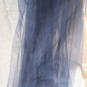 Dark Blue Navy Blue Netting Mesh Fabric, Tulle Fabric by the Yard Multi ...