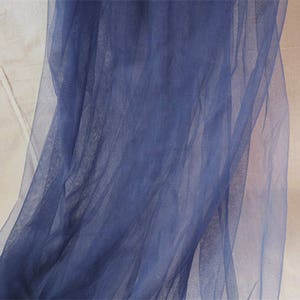 Dark Blue Navy Blue Netting Mesh Fabric, Tulle Fabric by the Yard Multi ...
