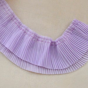 Chiffon Pleated Ruffled Fabric Trim by the Yard, Multi Colors 6.5cm ...