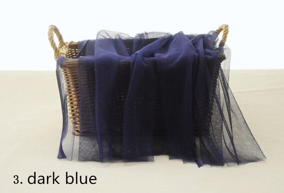 Dark Blue Navy Blue Netting Mesh Fabric Tulle Fabric by the | Etsy