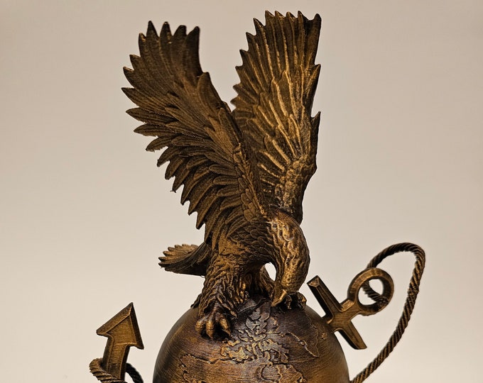 USMC Eagle Globe & Anchor, EGA, CNC Carved, 3D Wood Carving, Promotion ...