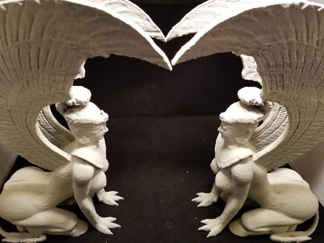 Neverending story Sphinx statue figurine book end Southern | Etsy