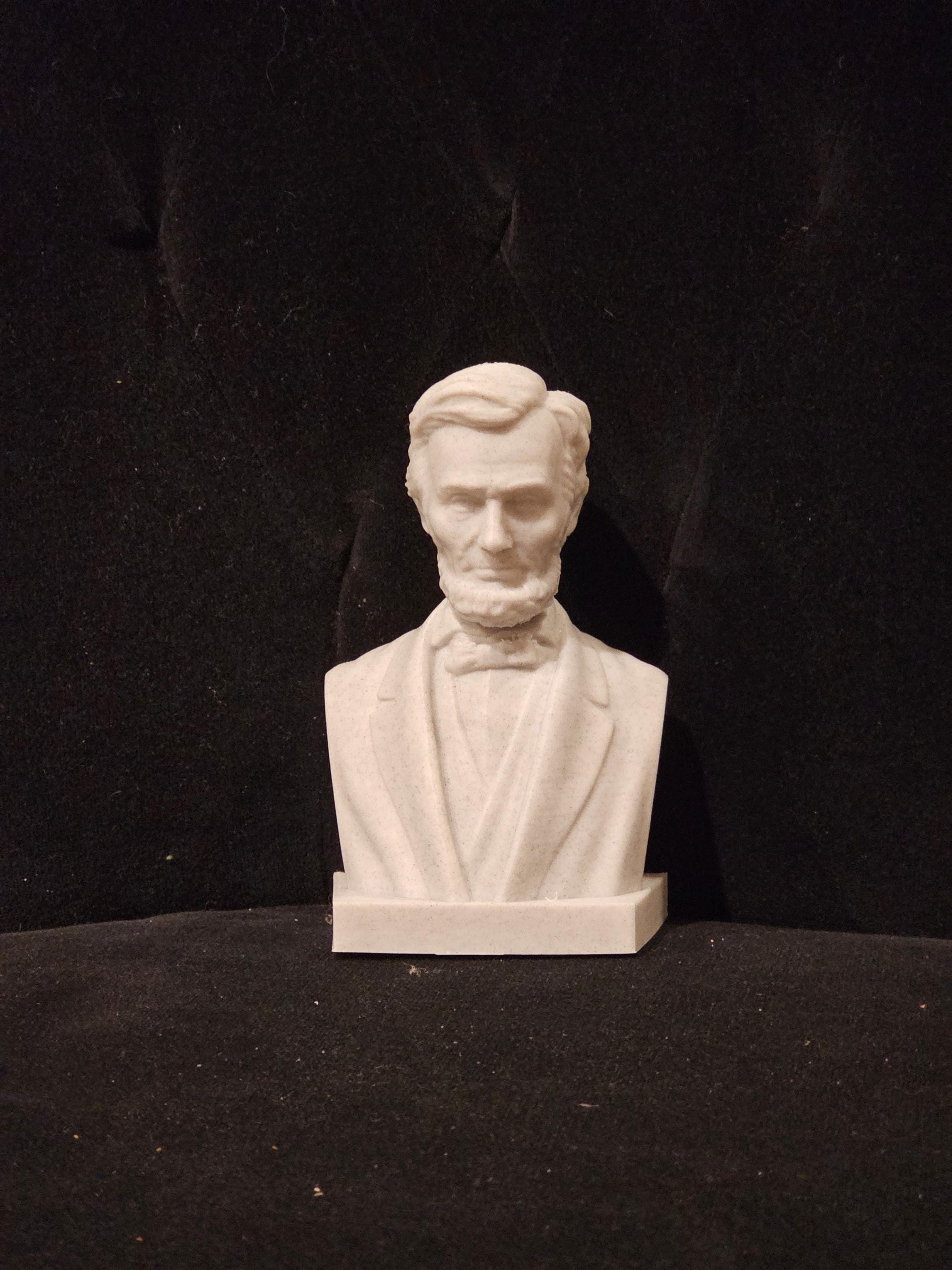 President Abraham Lincoln Bust State Figurine Sculpture Carving Marble ...