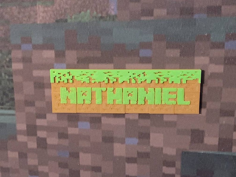 Custom Block Plates Name Minecraft Sign - Etsy