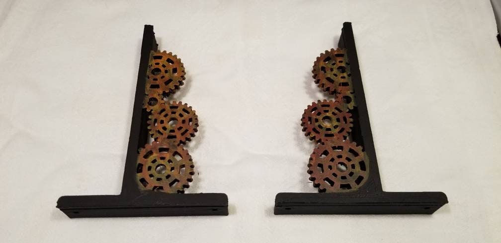 Steampunk Gear Shelf Bracket Industrial Old Vintage Rusty Rusted Decor ...