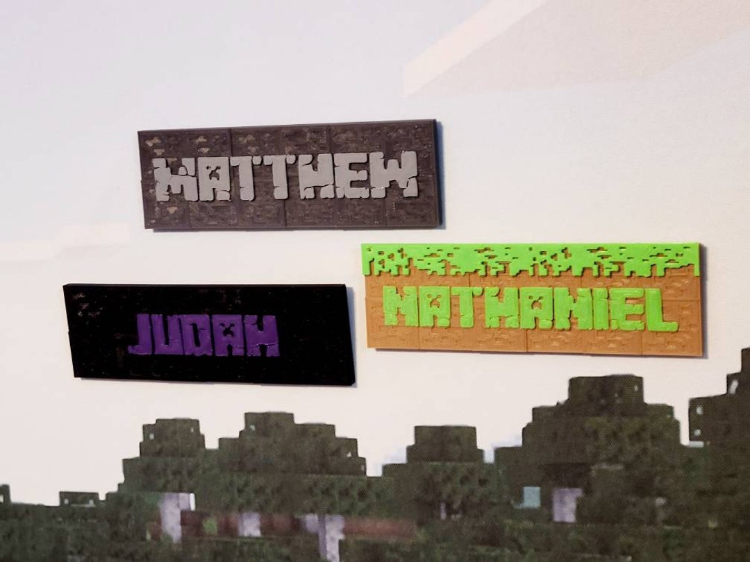 Custom Block Plates | Name | Minecraft | Sign - Etsy