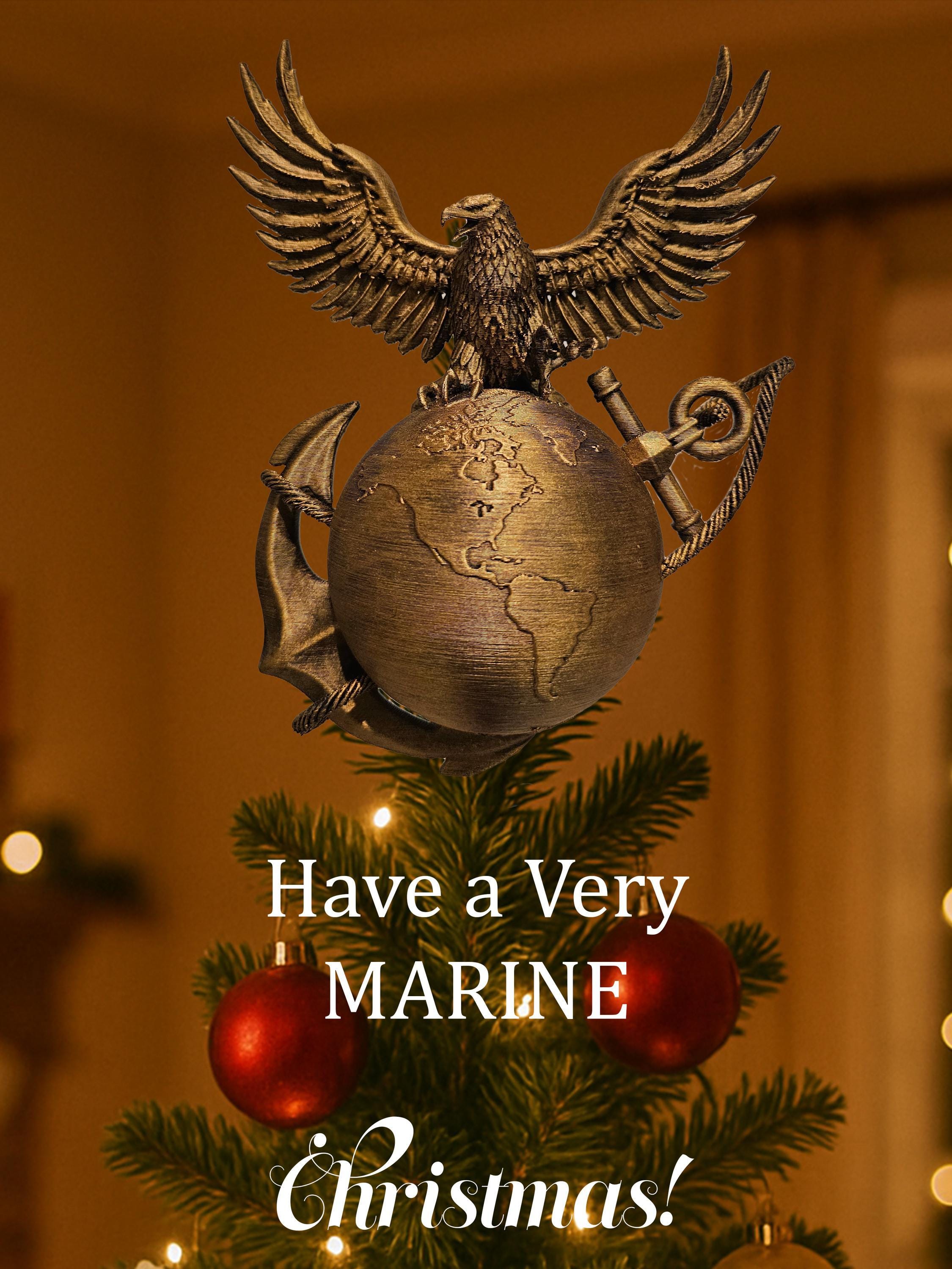 Eagle Globe and Anchor Christmas Tree Star Topper | Military | USMC ...