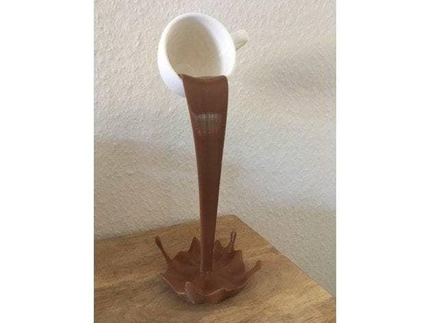 Floating Coffee Cup Mug Sculpture Kitchen Decor Pouring | Etsy