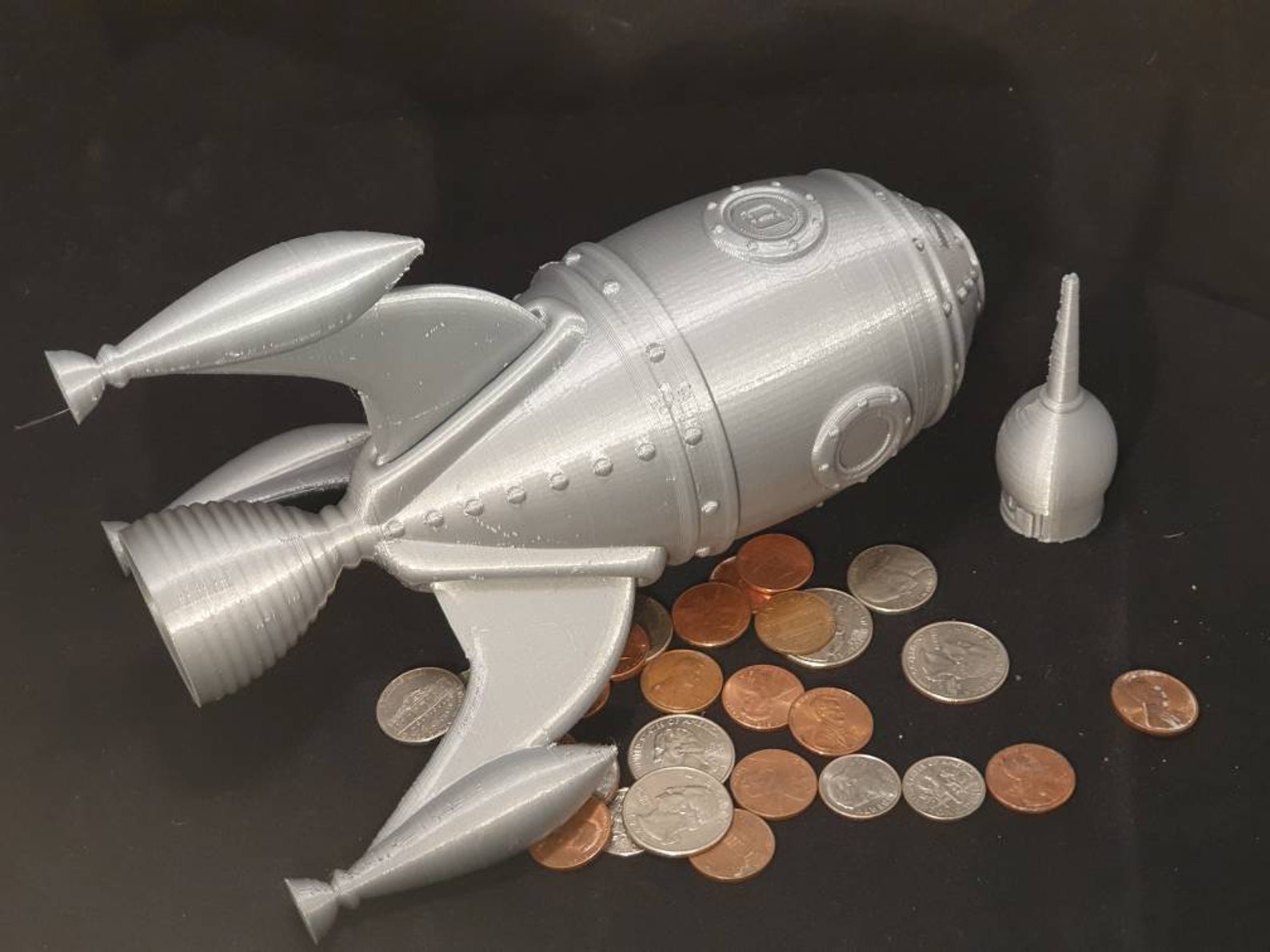 Rocket Ship Coin Bank Piggy Bank Space Bedroom Decor | Etsy