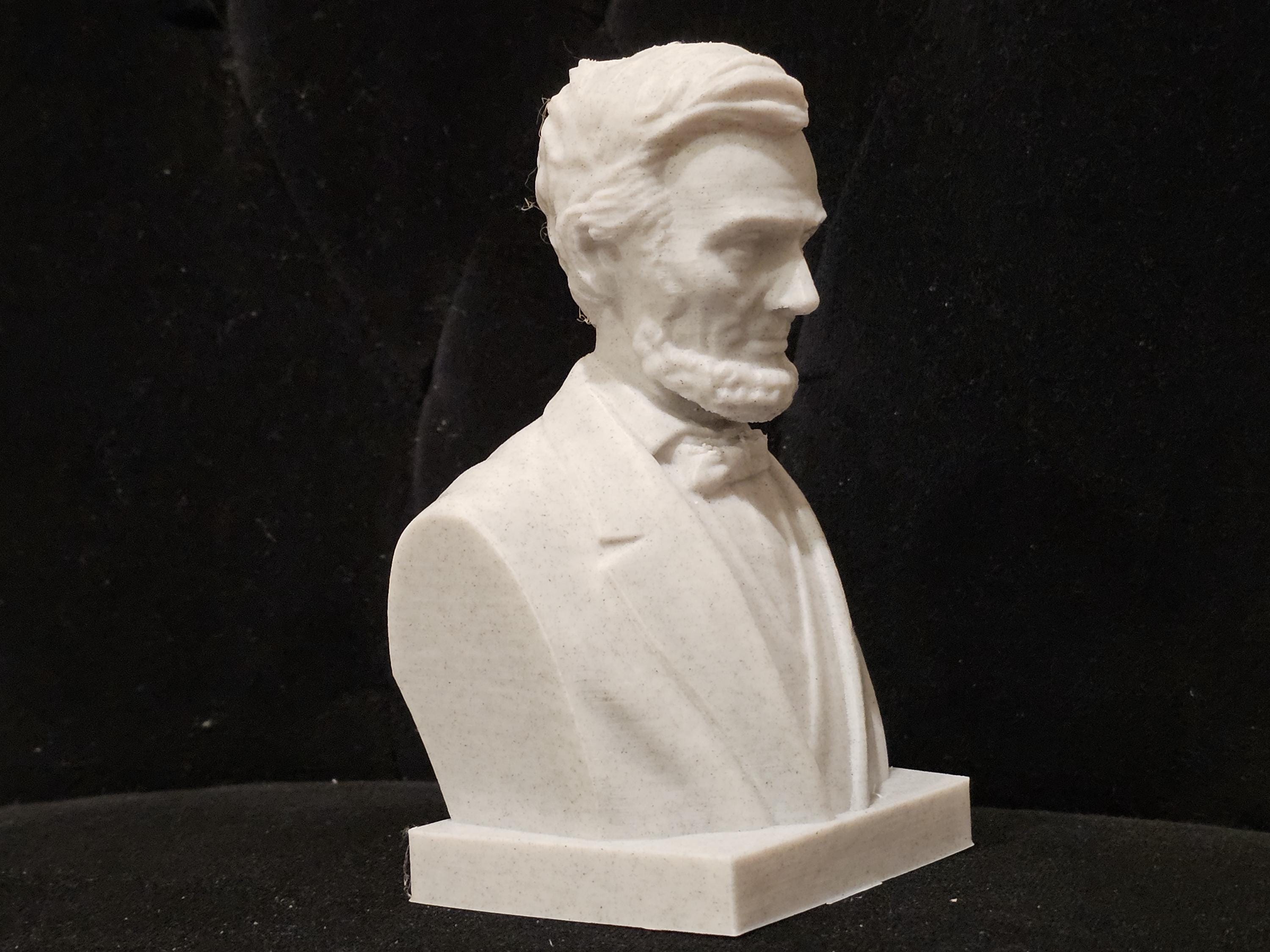 President Abraham Lincoln Bust State Figurine Sculpture Carving Marble ...