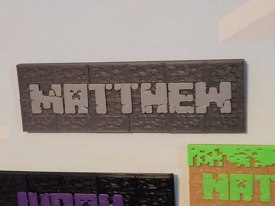 Custom Block Plates Name Minecraft Sign - Etsy
