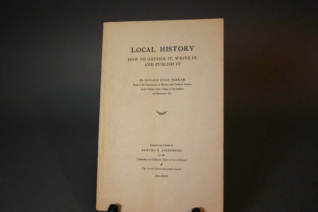 BOOK - LOCAL HISTORY How to Gather It, Write It, and Publish It - Etsy