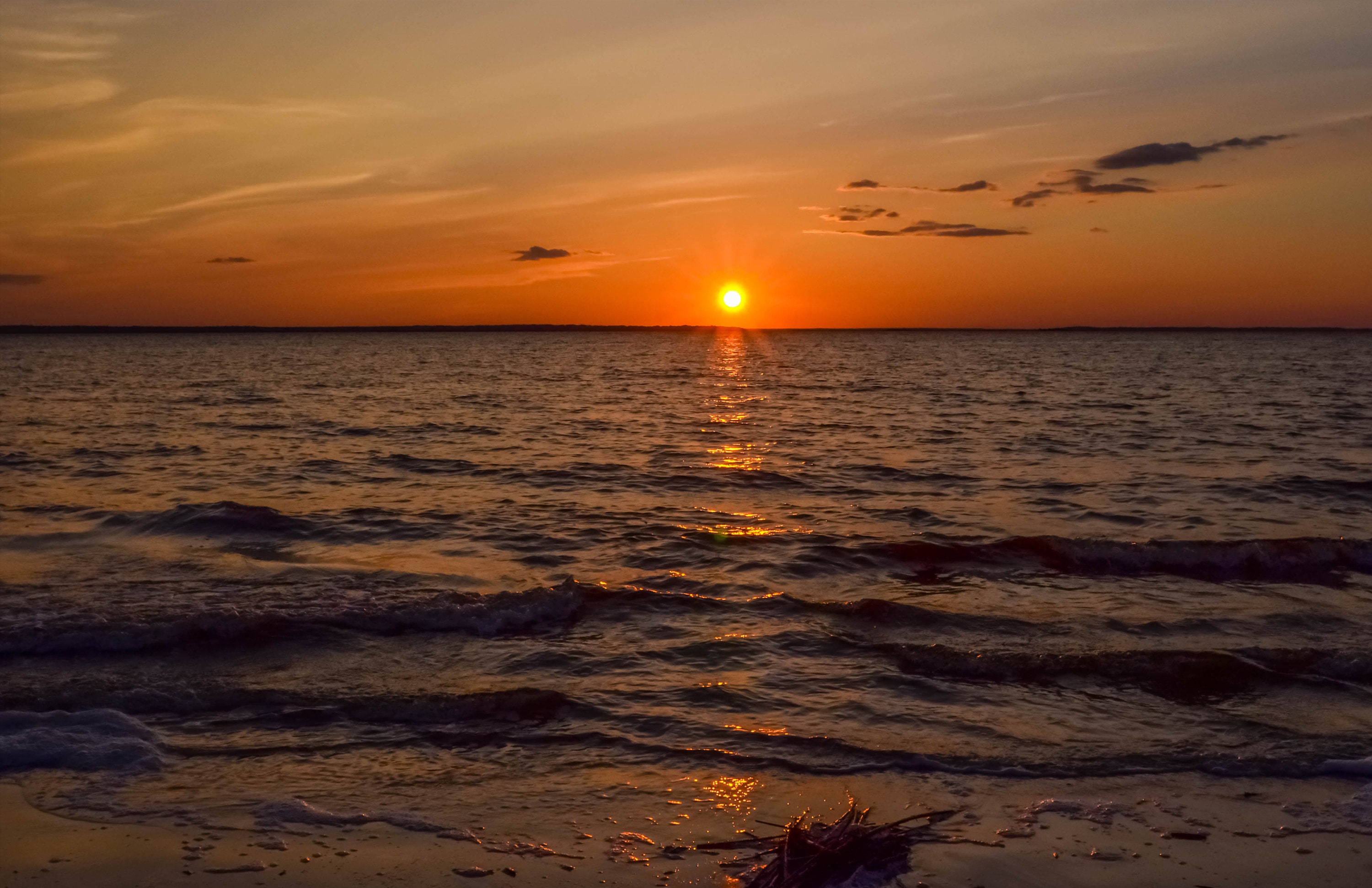 Georgia Coast Sunset, Jekyll Island, Waves Beach Tide Landscape ...