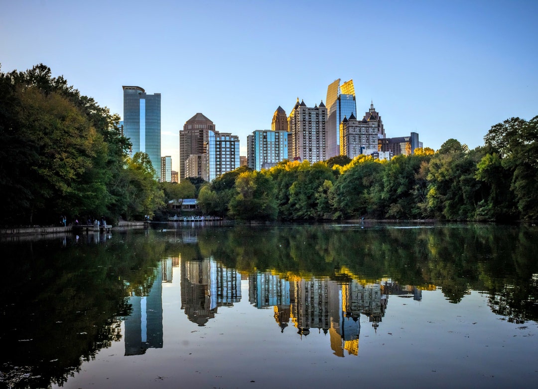 Atlanta Skyline ATL Cityscape Piedmont Park Long Exposure City Lights ...