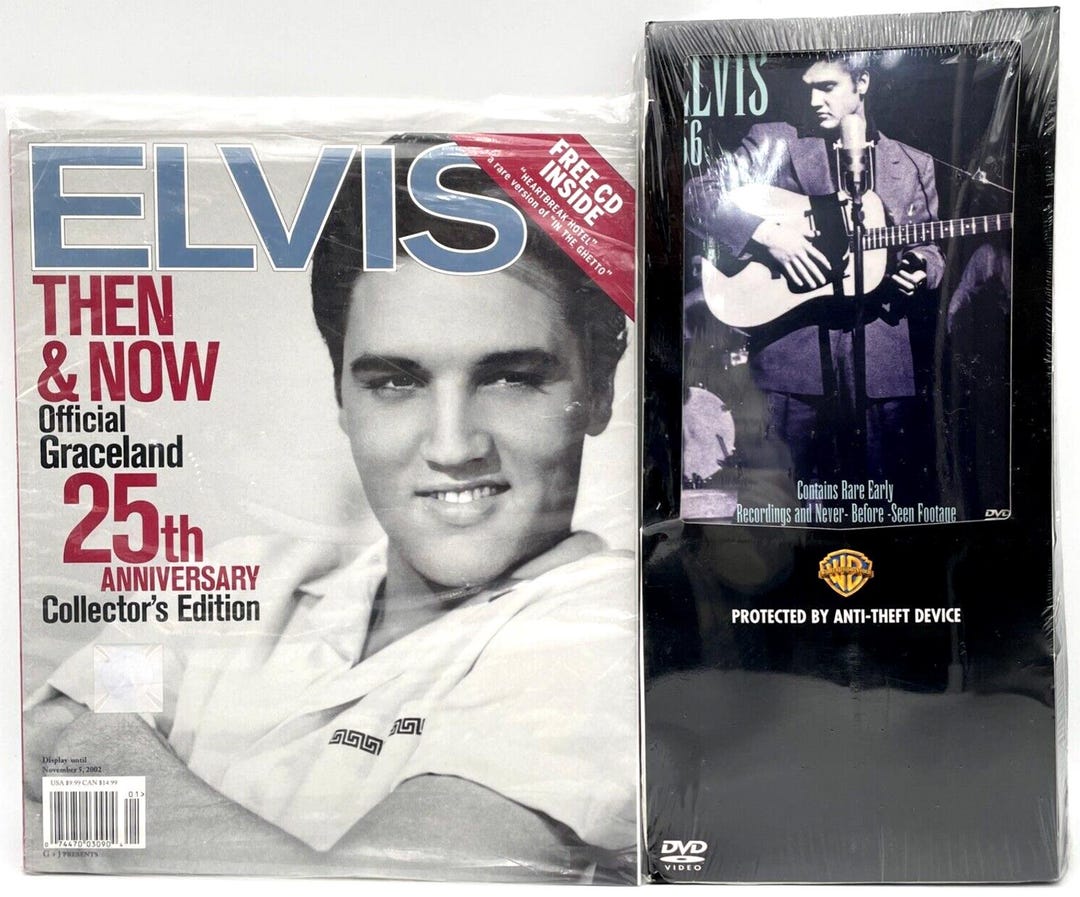 Elvis Presley New Lot: Then and Now Graceland 25th ANV & Elvis 56 DVD ...