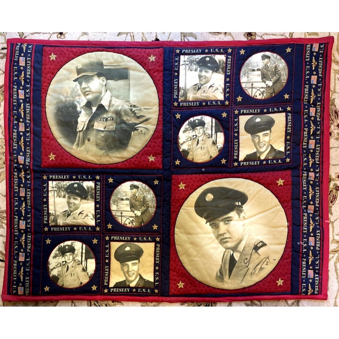 Elvis Presley Military Service Blanket/ Comforter Throw 43" X 35" - Etsy