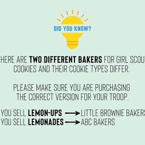 UPDATED 2026!! ABC Girl Scout Cookie Menu With QR Code - Etsy