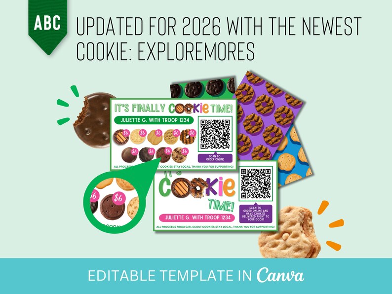 UPDATED 2026!! ABC Cookie Business Cards With QR Code - Etsy