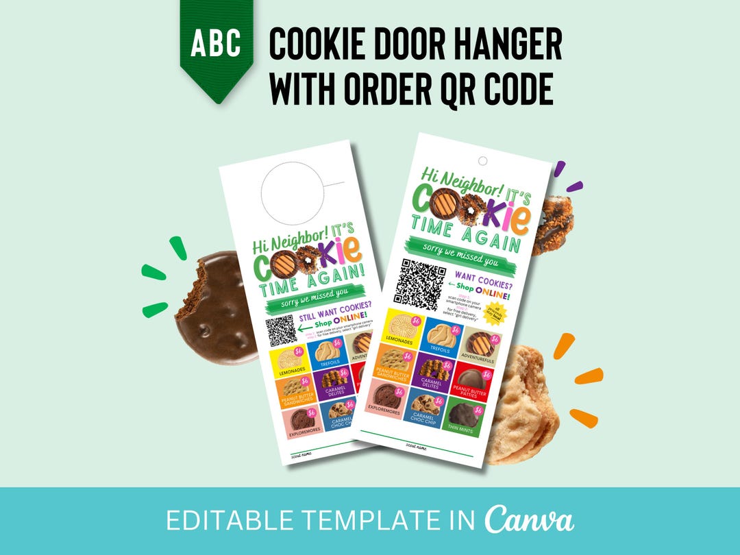UPDATED 2026!! ABC Girl Scout Door Hanger With QR Code - Etsy