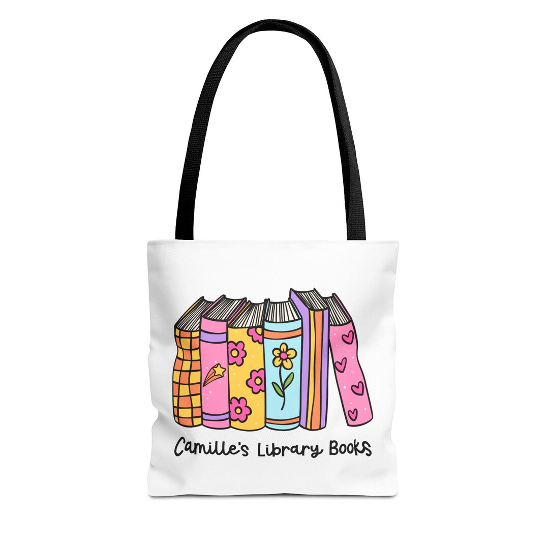 Personalized Kids Library Tote Bag | Girl - Etsy