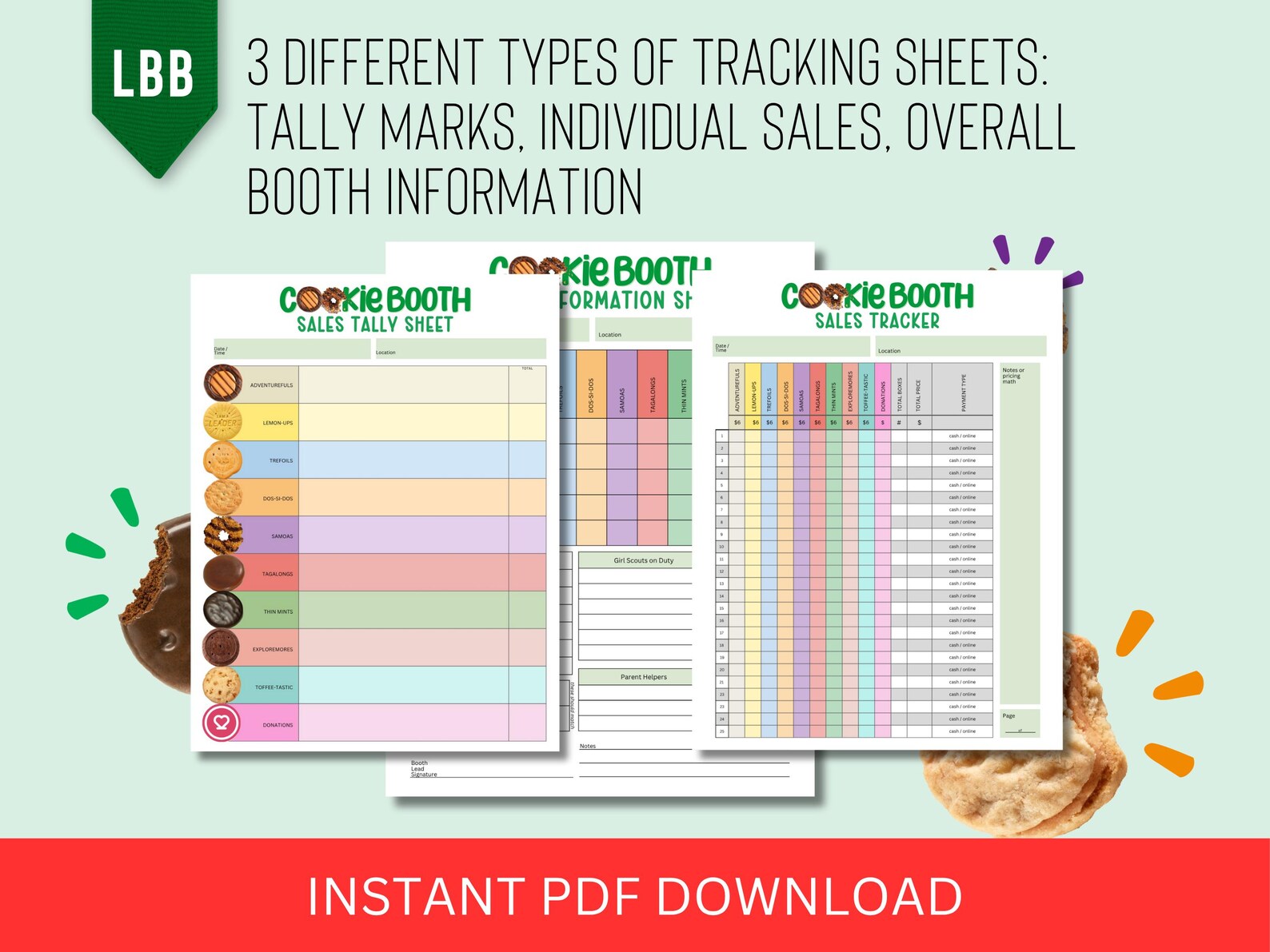 2026 UPDATED!! LBB Cookie Booth Tracker Sheets - Etsy