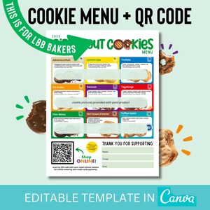 LBB Girl Scout Cookie Menu With QR Code - Etsy