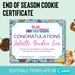 Girl Scout Cookie Certificate End of Season Digital Template Canva - Etsy